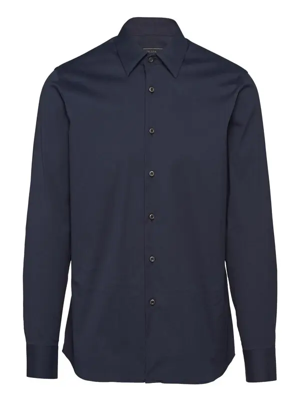 Prada Stretch Poplin Shirt - Navy