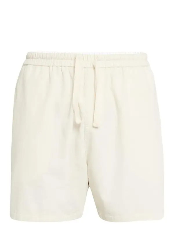 FRAME Corduroy Drawstring Shorts - White Beig