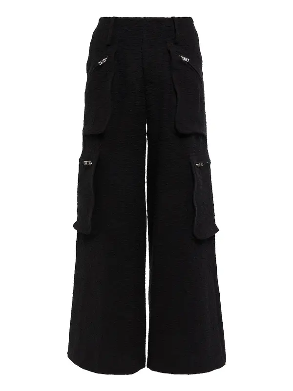 Amiri High-rise Wide-leg Cargo Pants - Black