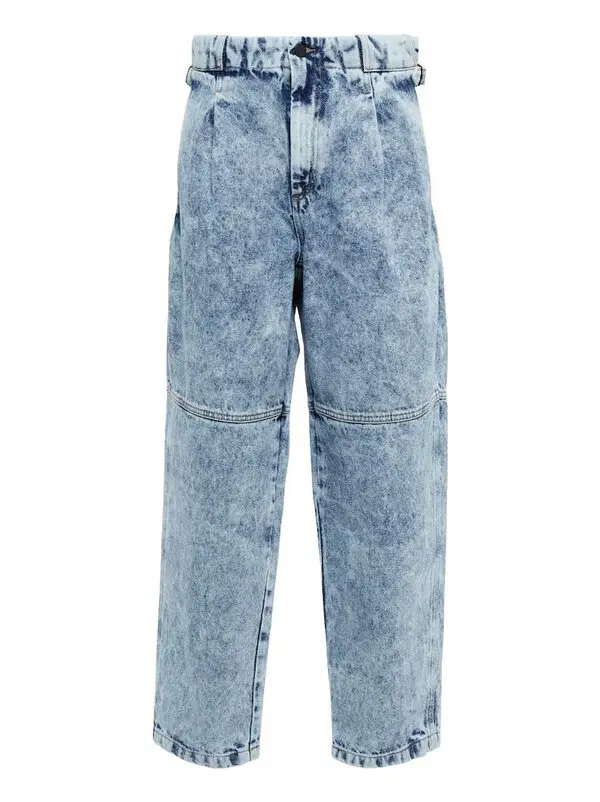THE MANNEI Shobak Bleached Straight Jeans - Blue