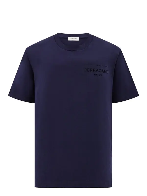 FERRAGAMO Logo T-shirt - Blue