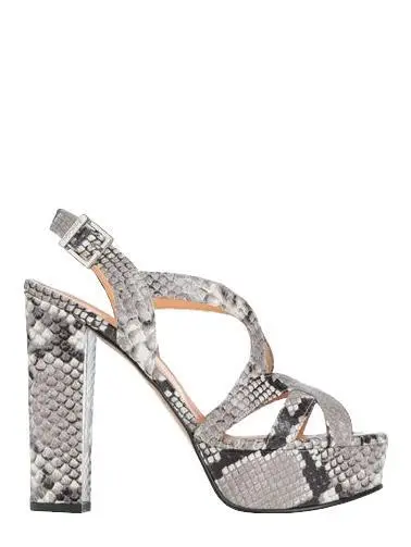 BALDININI Trend Leather Sandals - Grey