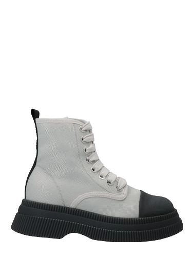GANNI Light Textile Fibers Ankle Boots - Light Grey