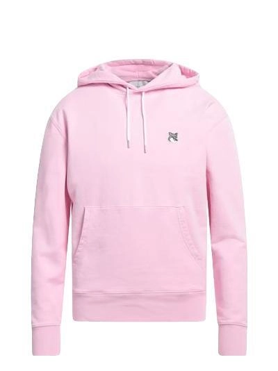 Maison Kitsuné Hooded Sweatshirt With Embroidered Logo - Pink