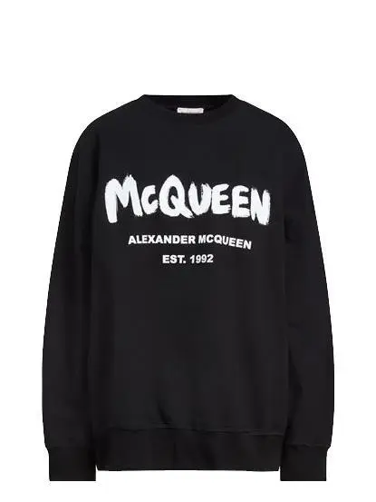 Alexander McQueen Sweatshirt In Cotton French Terry - Black
