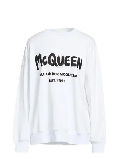 Alexander McQueen Sweatshirt In Cotton French Terry - White