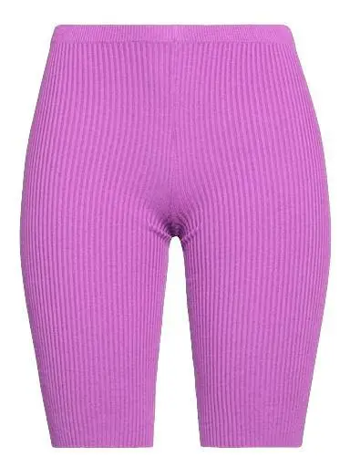 ANTONELLA RIZZA Ribbed Wool Bike Shorts - Purple