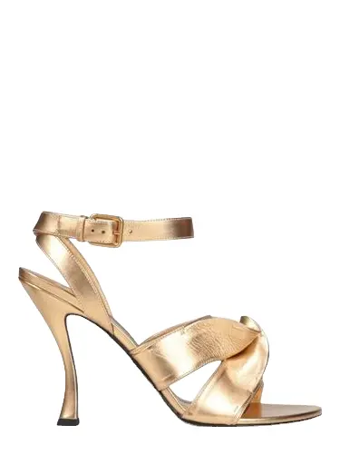 Valentino Garavani Leather Sandals - Gold
