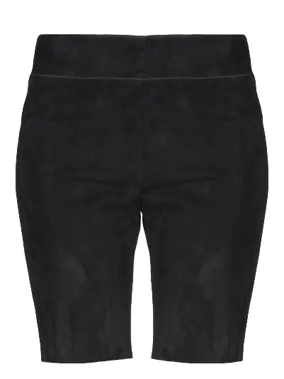 JIL SANDER Lambskin Bermuda Shorts - Black