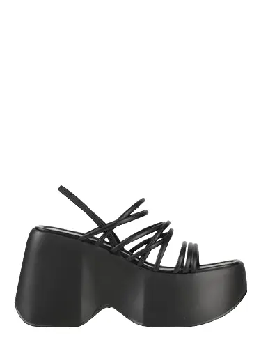 VIC MATIE Leather Sandals - Black