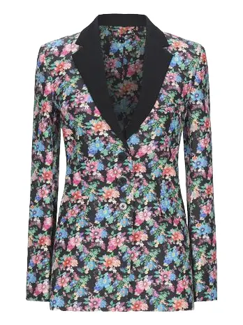 Rabanne Floral Print Blazer - Black