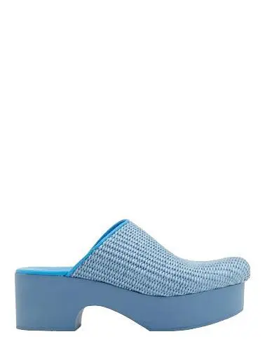 8 BY YOOX Woven Mules With Block Heel - Blue