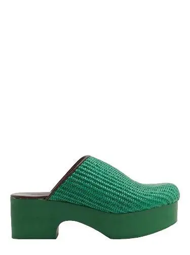 8 BY YOOX Woven Mules With Block Heel - Green