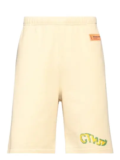 Heron Preston Fleece Bermuda Shorts - Beige