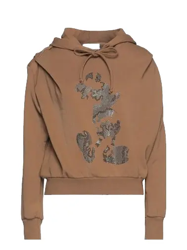 BRAND UNIQUE Cotton Fleece Sweatshirt - Beige