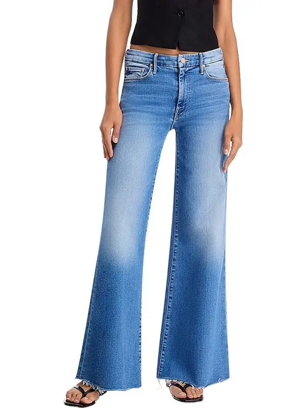 MOTHER The Roller High Rise Wide Leg Jeans - Fan Favorite