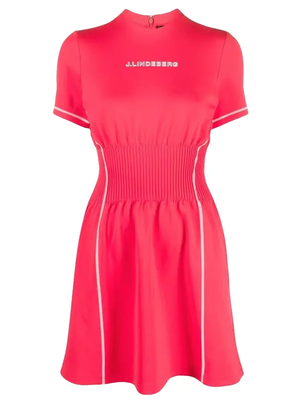 J. Lindeberg Krystal Smocked-waist Dress - Pink
