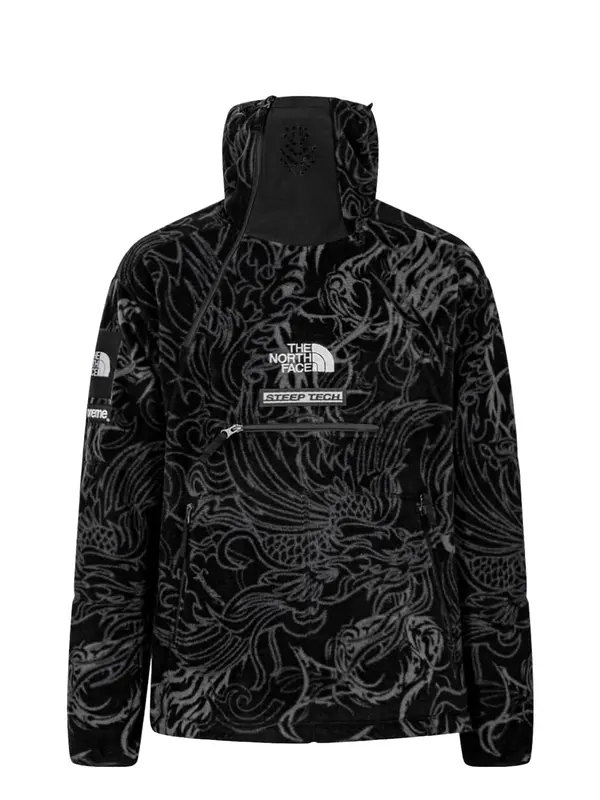Supreme X The North Face Steep Tech Fleece Sweatshirt - Black