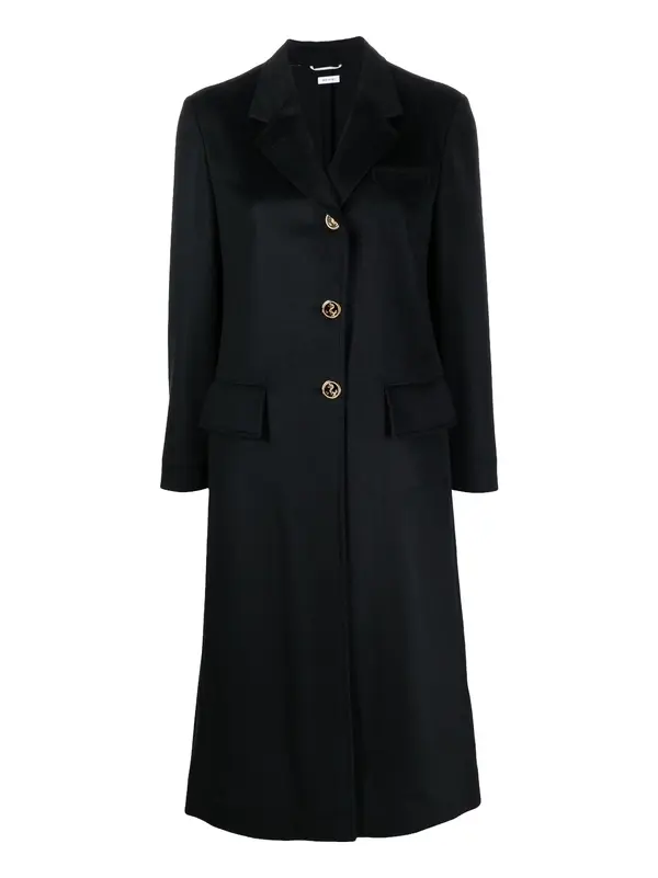 Thom Browne Wide-lapel Single-breasted Overcoat - Blue
