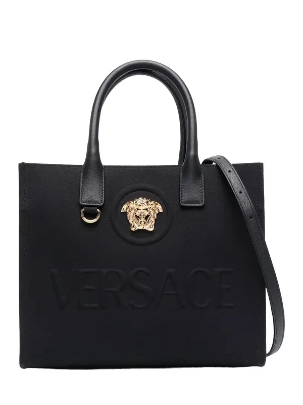 Versace La Medusa Small Tote Bag - Black