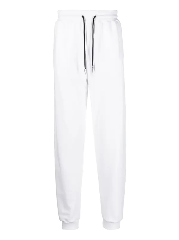 Roberto Cavalli Logo-print Cotton Track Pants - White