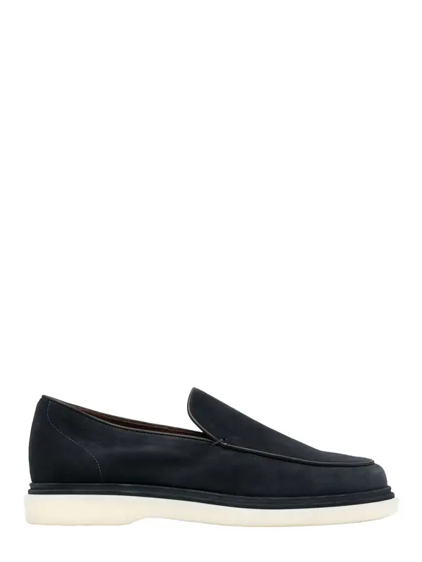 Fratelli Rossetti Calf-suede Slip-on Loafers - Blue