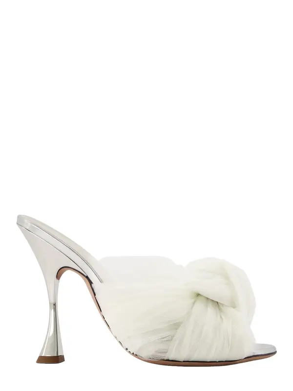 Giambattista Valli 110mm Maxi Bow Sandals - White