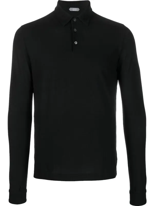ZANONE Ice Cotton Polo Shirt - Black