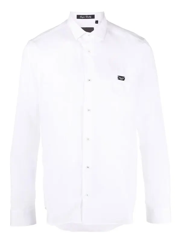 Philipp Plein Gothic Banner Long-sleeve Shirt - White