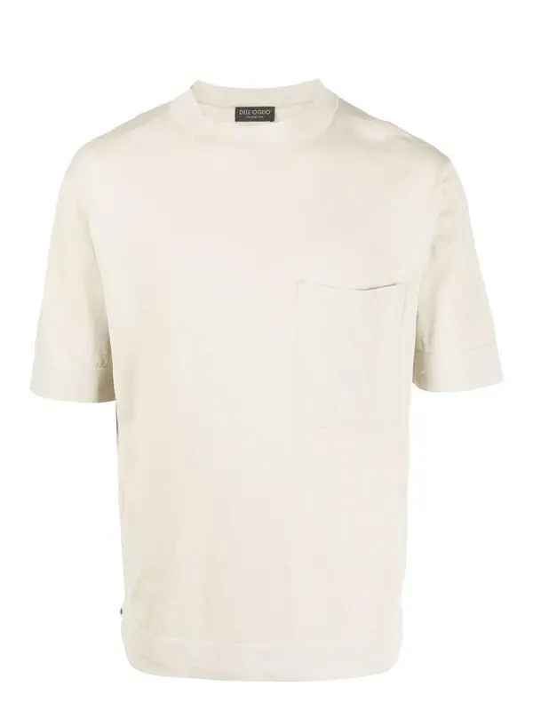 DELL'OGLIO Chest-pocket Plain T-shirt - Neutrals