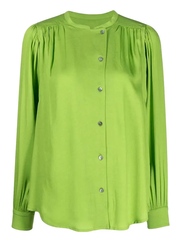 YVES SALOMON Gathered-detail Blouse - Green