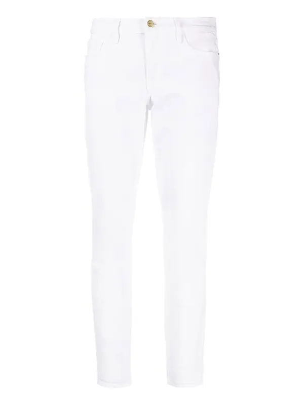 FRAME Skinny-fit Cropped Jeans - White