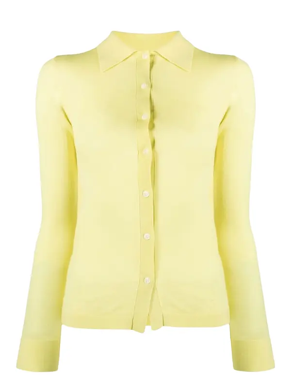 Nanushka Fine-knit Long-sleeve Shirt - Yellow