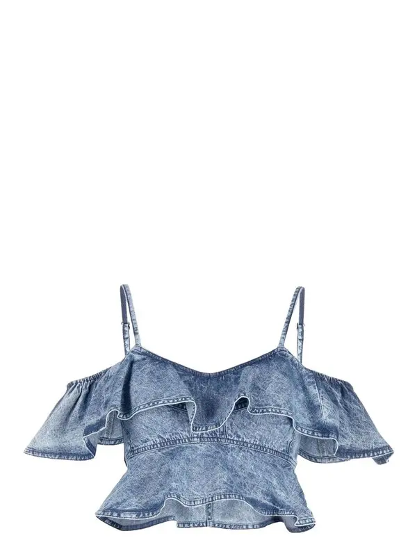 MARANT ETOILE Voloteo Ruffle Blouse - Blue