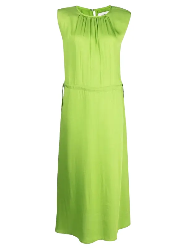YVES SALOMON Pleat-detail Midi Dress - Green