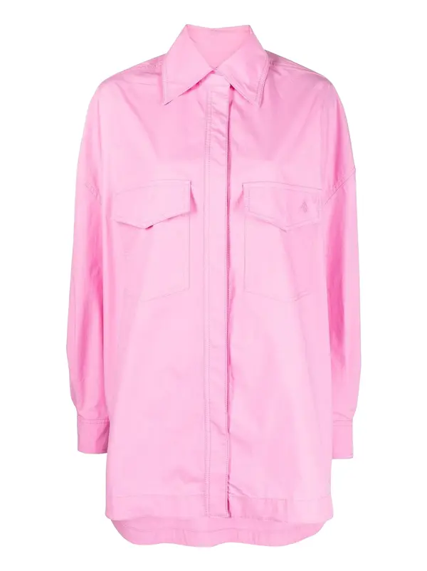 Attico Elaine Buttoned Overshirt - Pink