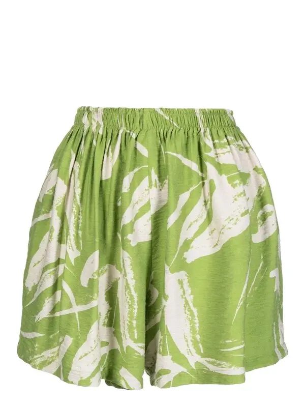 BAMBAH Linden Leaf-print Shorts - Green