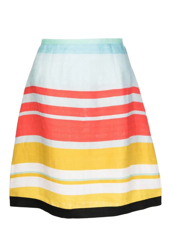 BAMBAH Stripe-print Mini Skirt - Red