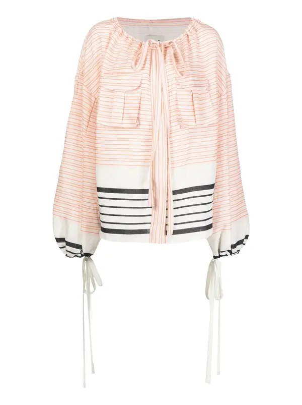 BAMBAH Aida Striped Blouse - Neutrals