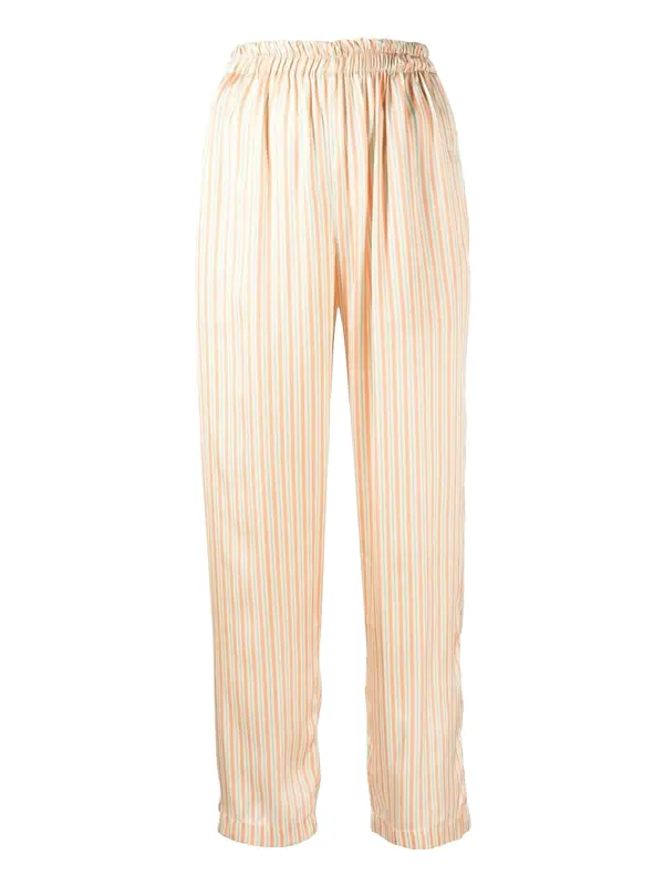 BAMBAH Stripe-print Straight-leg Trousers - Orange