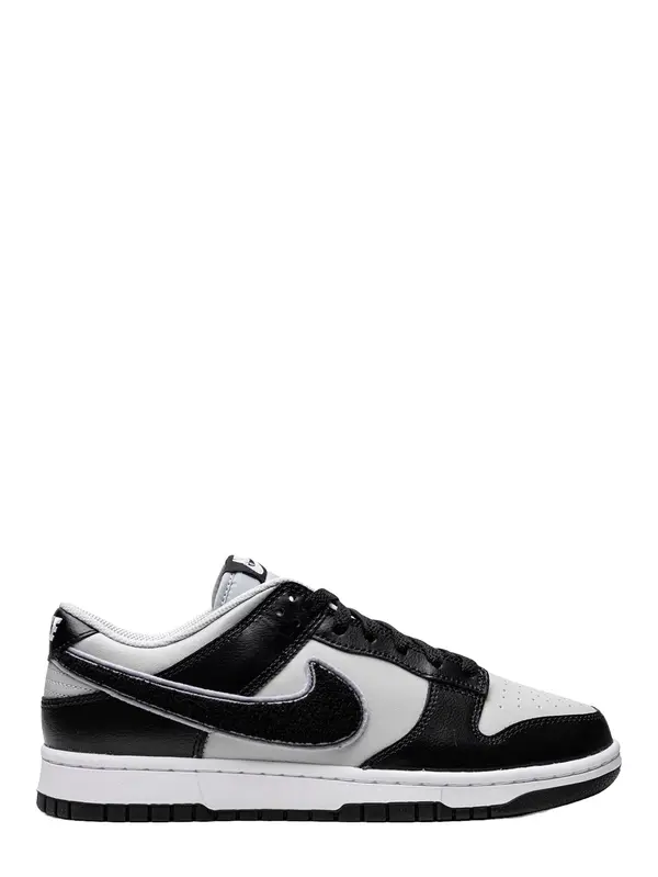 Nike Dunk Low Chenille Swoosh Sneakers - Black