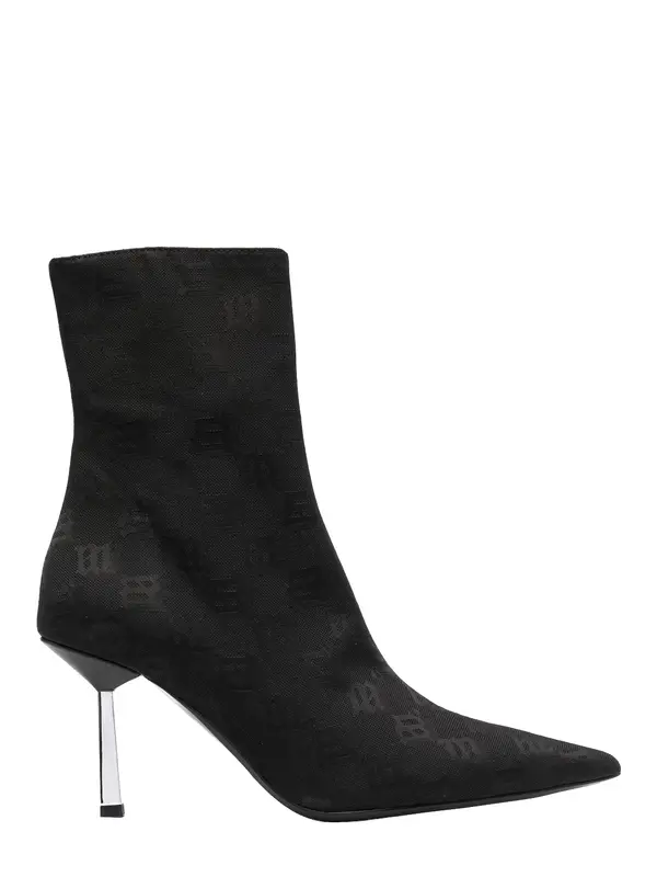 MISBHV Monogram Pointed-toe Boots - Black
