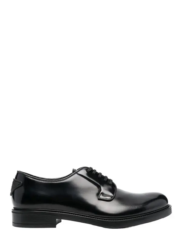 Prada Lace-up Derby Shoes - Black
