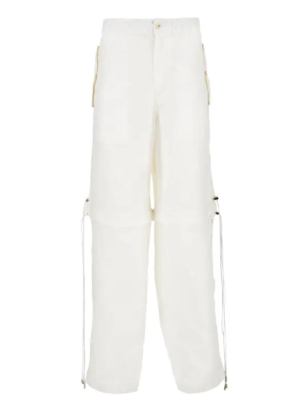 FERRAGAMO Elasticated-waist Cargo Pants - White