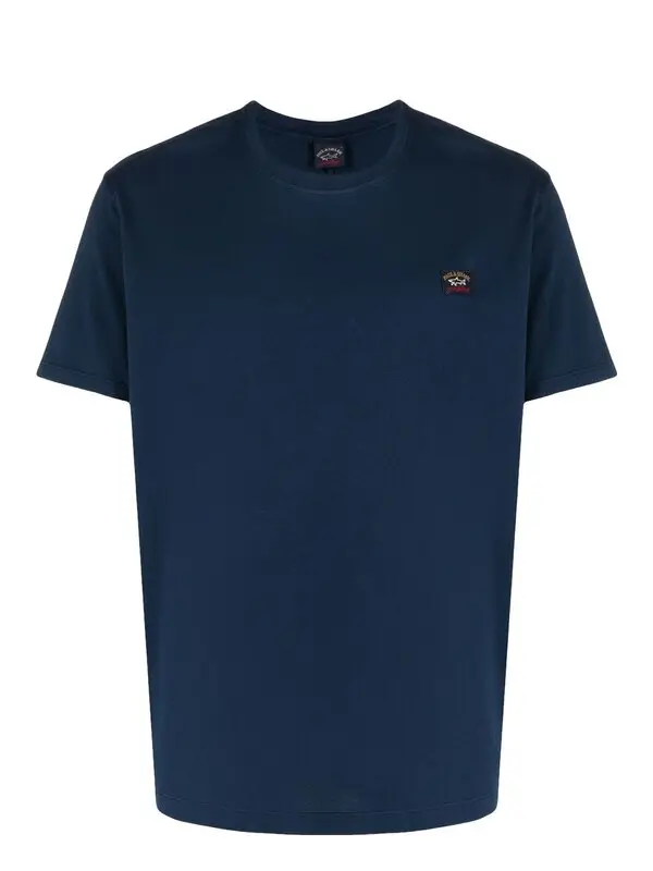 Paul & Shark Logo-patch Cotton T-shirt - Blue