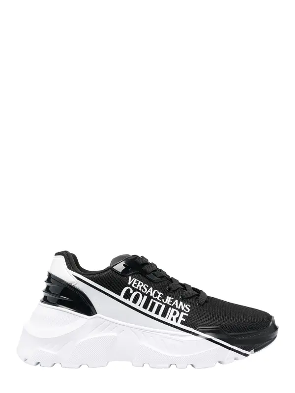 Versace Logo Chunky Sneakers - Black