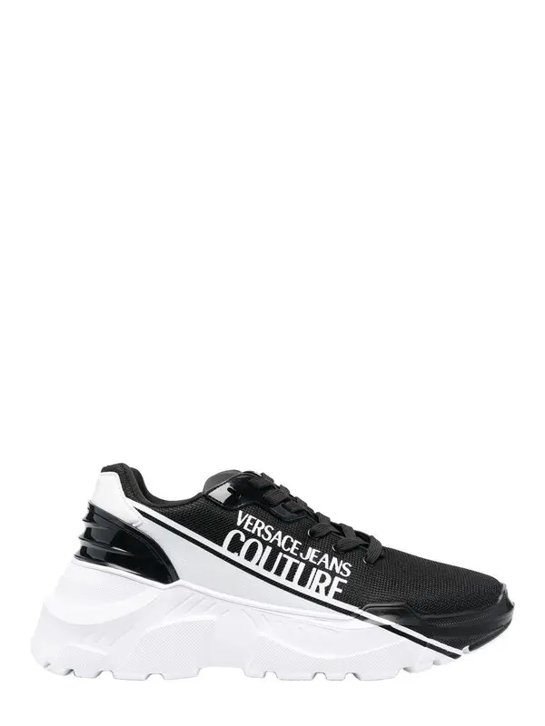 Versace Logo Chunky Sneakers - Black