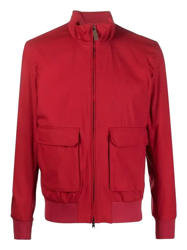 Herno Zip-up Bomber Jacket - Red