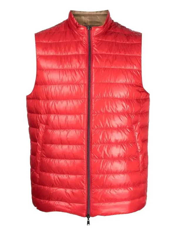 Herno Reversible Feather Down Waistcoat - Red