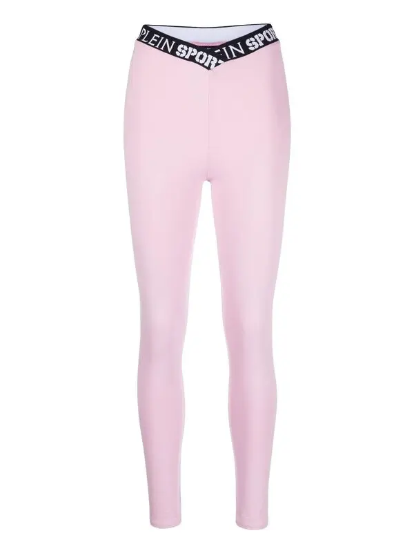 PLEIN SPORT Logo-print Jogging Leggings - Pink